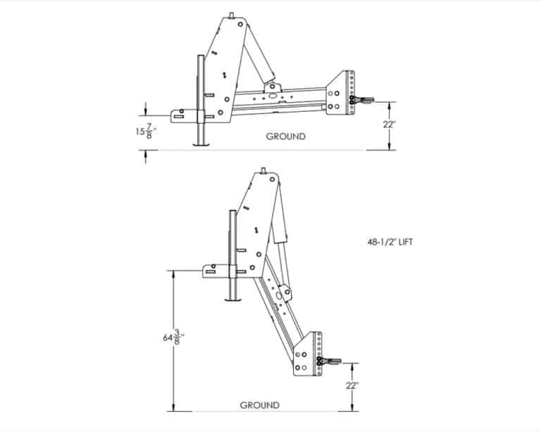 High Lift Planter Hitch for John Deere - Schnell Industries